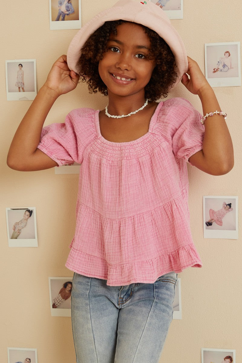 Penelope Pink Ruffle Top – LeiMarie Limited